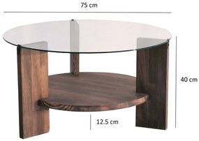 Designový konferenční stolek Quillan 75 cm ořech