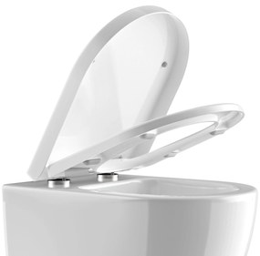 WC prkénko U1009Pro závěsné WC NT2038, funkce Soft-close - bílá lesklá