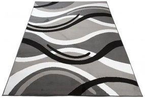 Moderní kusový koberec CHEAP T966A tmavě šedý Rozměr: 80x150 cm