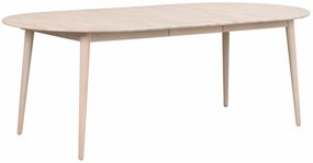 Bělený dubový oválný jídelní stůl Rowico Ennis, 170/250 cm