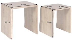 Sada odkládacích stolků Massive 55 cm akácie