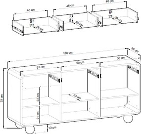 Piaski Komoda ALBION KSZ160
