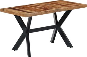 vidaXL Jídelní stůl 140 x 70 x 75 cm masivní bělené mangovníkové dřevo [247439] Barva: světle hnědá