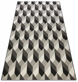 koberec FLAT 48624/690 SISAL   3d kostka velikost 160x230 cm | krásné koberce cz
