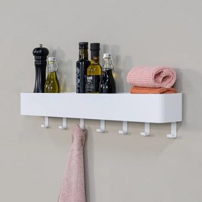 Bílá nástěnná ocelová koupelnová polička Multi – Spinder Design