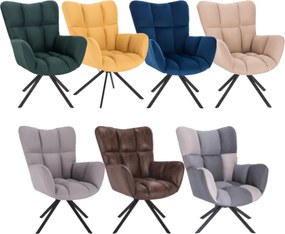 Designové otočné křeslo, žlutá/černá, KOMODO