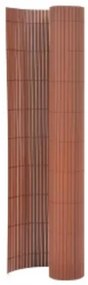 Oboustranný zahradní plot 110 x 400 cm hnědý 317159