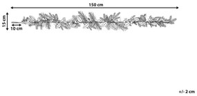 Vánoční girlanda 150 cm zelená/červená IRUN Beliani