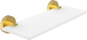 Nimco Unix - Polička, délka 20 cm, sklo/kartáčovaná zlatá UNZ 13091B-20-Z