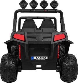 Ramiz Terénní bugina pro děti maskáčová + pohon 4x4 + dálkové ovládání + nosič zavazadel + rádio MP3 + LED
