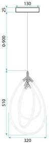Toolight Moderní LED osvětlení Circle-2 G018-CP zlaté