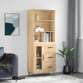 vidaXL Skříň highboard 69,5 x 34 x 180 cm kompozitní dřevo [3189501] Barva: dub sonoma