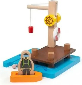 Bigjigs Rail Přístav s jeřábem, člunem a potápečem / od 3 let