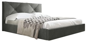 Čalouněná postel KARINO rozměr 180x200 cm Tmavě šedá