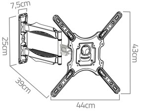Držák na TV Humberg 17-56 palců s nosností 35 kg pro bezpečné uchycení televizorů