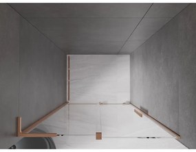 Mexen Velar L, posuvné sprchové dveře do otvoru 110 cm, 8mm čiré sklo, měděná matná, 871-110-003-01-65