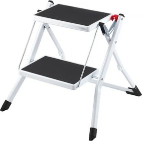 Schůdky, 2stupňová, nosnost 150 kg, Ergonomická skládací ocelová schůdková stolička