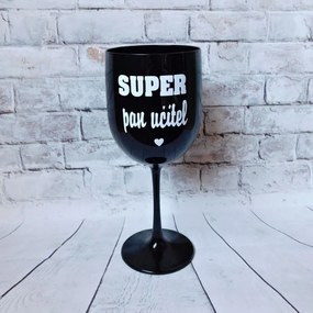 Sklenička Super pan učitel - černá