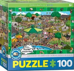 EUROGRAPHICS Puzzle Spot  Find Den v zoo / 100 dílků / 48,3 × 33 cm