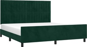 Rám postele s čelem tmavě zelený 180x200 cm samet 3125894