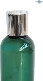 Dávkovač mýdla BEN 200 ml zelený s bílo-stříbrným DISC TOP