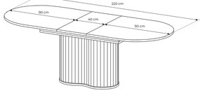 LOVI c | jídelní stůl rozkládací | 180x90 cm | dub cremona