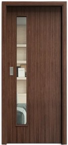SAPELI ELEGANT KOMFORT M60 - DÝHA - POSUVNÉ DVEŘE VČ. ZÁRUBNĚ - Ořech americký Průchozí šířka (cm): 80, Průchozí výška (cm): 197