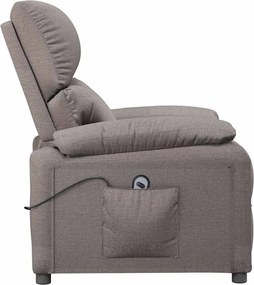 Elektrické polohovací křeslo taupe textil 3098432
