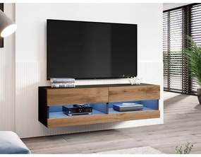 TV stolek Zigo New 140, Osvětlení: bez osvětlení, Barva: bílá / bílá lesk