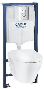 Grohe Solido - Set předstěnové instalace, klozetu Serel a sedátka softclose, tlačítka Start, chrom/bílá 39583000