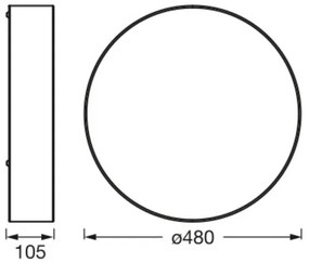 Ledvance - Stropní svítidlo ORBIS PARIS 3xE27/25W/230V černá