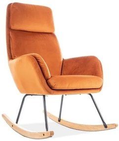 Casarredo - Komfort nábytek Designové houpací křeslo HOOVER, VELVET oranžová