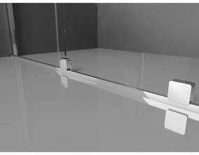 Mexen Velar L, posuvná sprchová zástěna Walk-in 90 x 200 cm, 8mm sklo námraza, chromová, 871-090-003-33-01