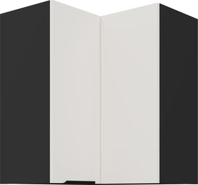 ARIA wb | horní kuchyňská skříňka 60x60 GN-72 2F (90°) rohová s policemi | 60x60 cm | černá/bílá