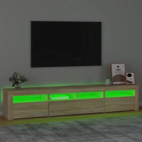 TV skříňka s LED osvětlením dub sonoma 210 x 35 x 40 cm 3152732