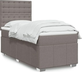 Box spring postel s matrací taupe 100 x 200 cm textil 3291597