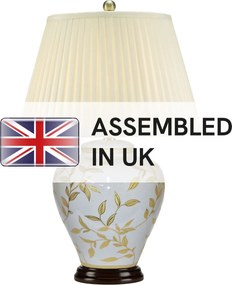 Stolní lampa Elstead Leaves 62 cm 1x E27 Zlatá bílá