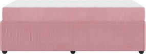 Rám postele Růžová 90 x 200 cm textil 3398352