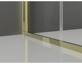 Mexen Exo, skládací sprchový kout 75 x 100 cm, čiré sklo, zlatá, 816-075-100-50-00
