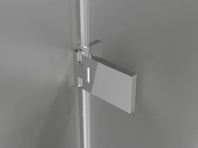 Mexen, Mexen Lunar-F skládací levé sprchové dveře 80 cm, průhledné, chrom - 836-080-000-01-00-L