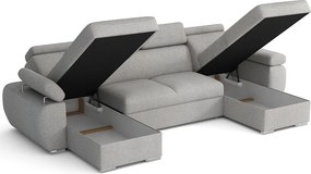 Sedací souprava PLAZA | 170x255x170 cm | rozkládací + 2x úložný prostor | VÝBĚR TKANIN