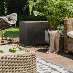 Úložný box WOODEBOX, 190L, 78x44x55cm, tmavě hnědá Prosperplast