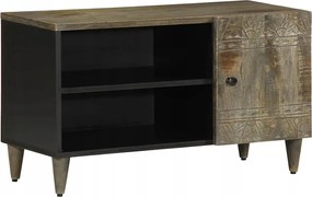 Tv Cabinet světle šedá 80x31,5x46 cm masivní mangovníkové dřevo