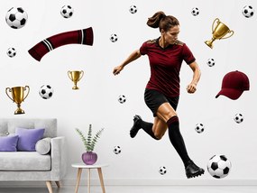 Fotbalistka Sparta Praha úpravy na přání sportovní samolepky na zeď arch 41 x 75 cm