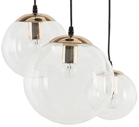 Závěsná skleněná lampa průhledná LADON Beliani