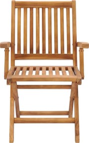 vidaXL Zahradní židle 2 ks podušky masivní teakové dřevo [3062414] Barva: Zelená