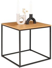Nordic Living Dubový kovový konferenční stolek Winter 45 x 45 cm