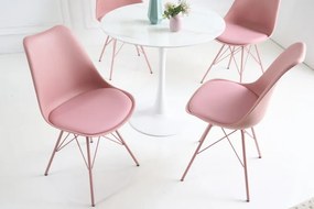 Noble Home Růžová kožená židle Scandinavia Meisterstück