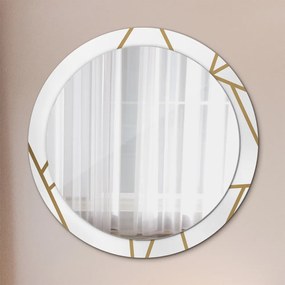 Kulaté dekorativní zrcadlo na zeď Lineární složení fi 90 cm