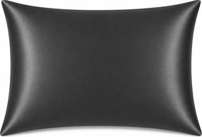 Hedvábný povlak na polštář 40x80cm tmavě šedý: 40x60cm